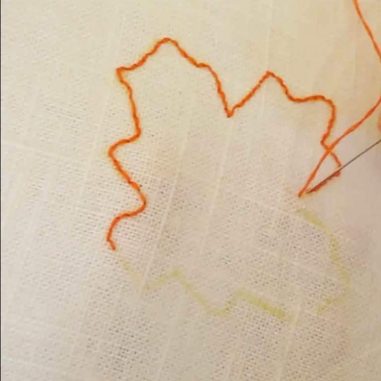 Easy Fall Embroidery-Backstitch - Joyous Home