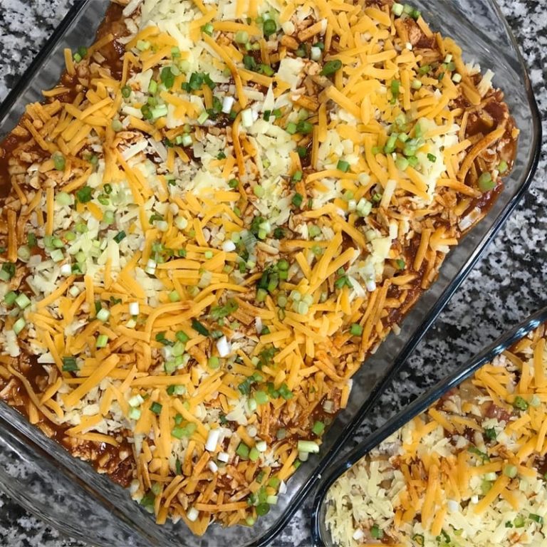 How to Make the Best Layered Enchilada Casserole | Joyous Home