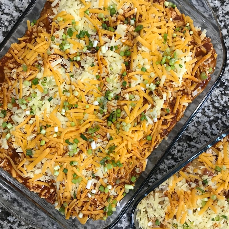 How to Make the Best Layered Enchilada Casserole | Joyous Home
