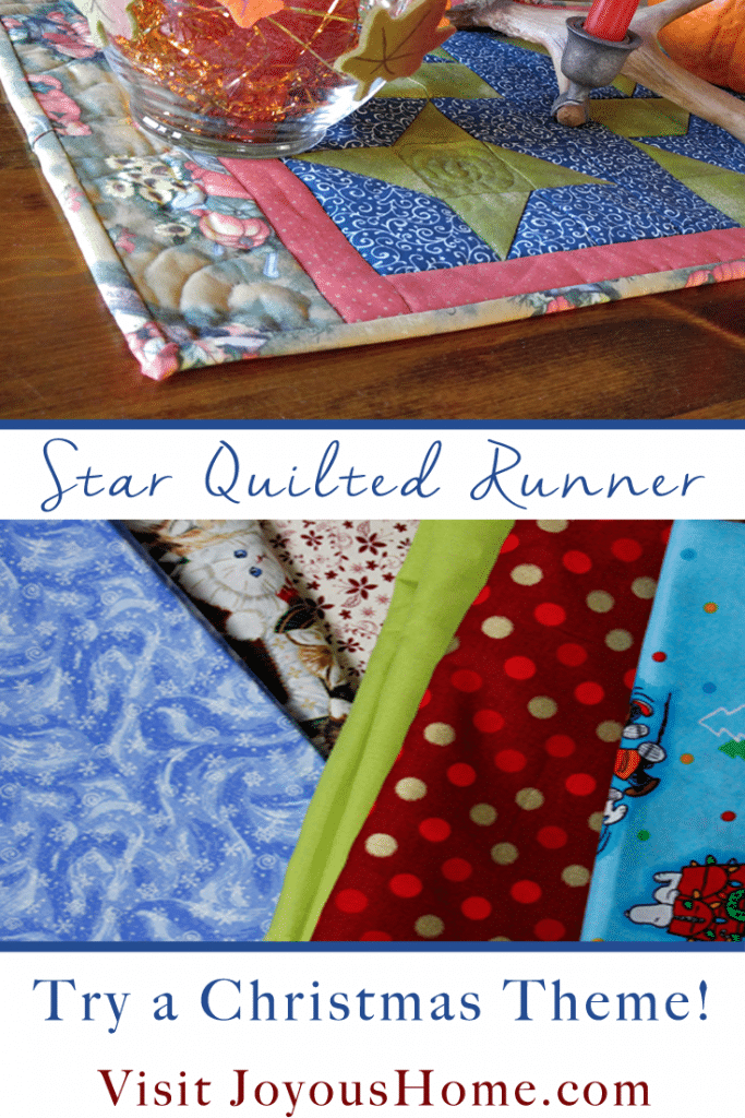 Make an Easy Star Quilt Table Runner | Joyous Home